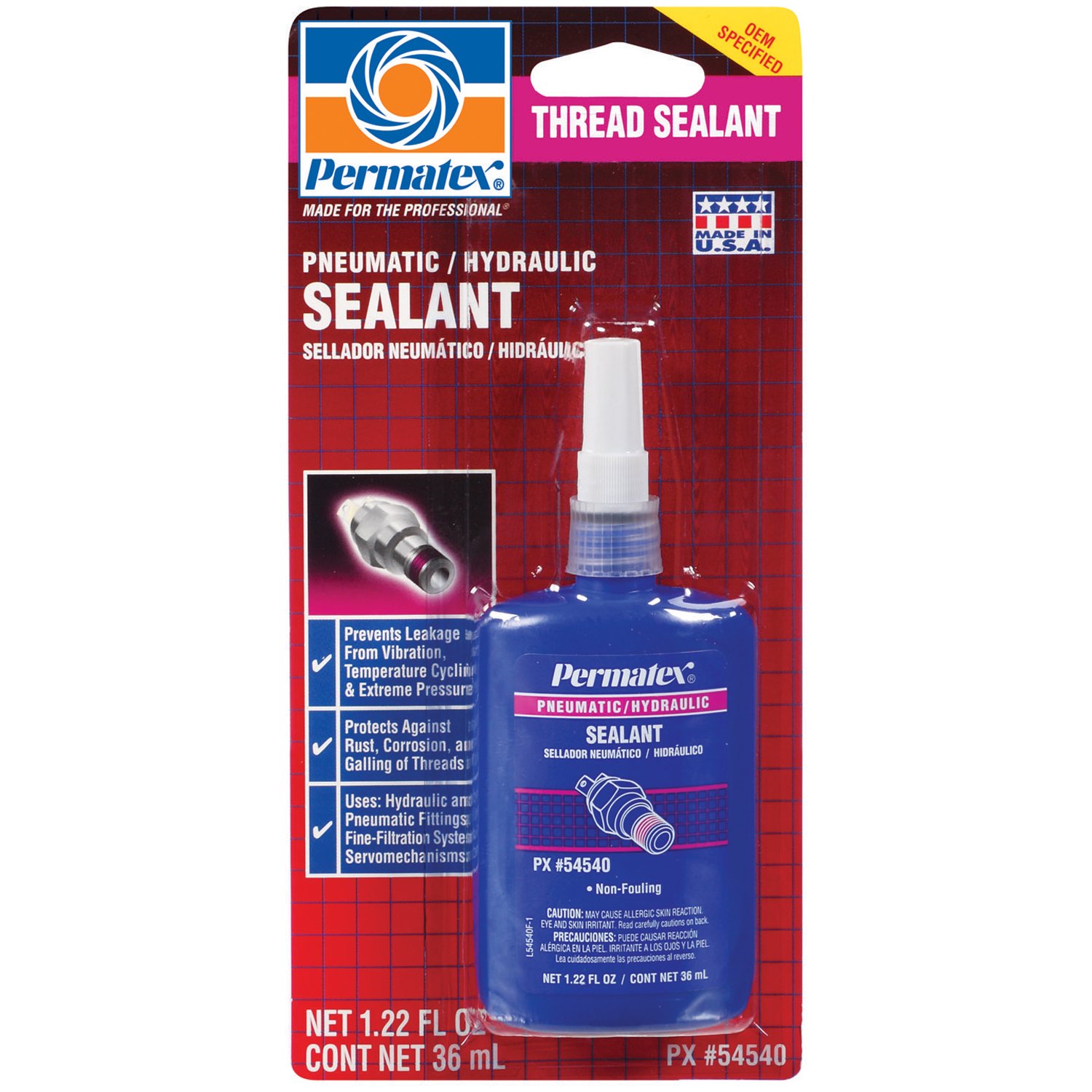 Amazon.com: Permatex 54540-6PK Pneumatic and Hydraulic Sealant - 1.22 ...