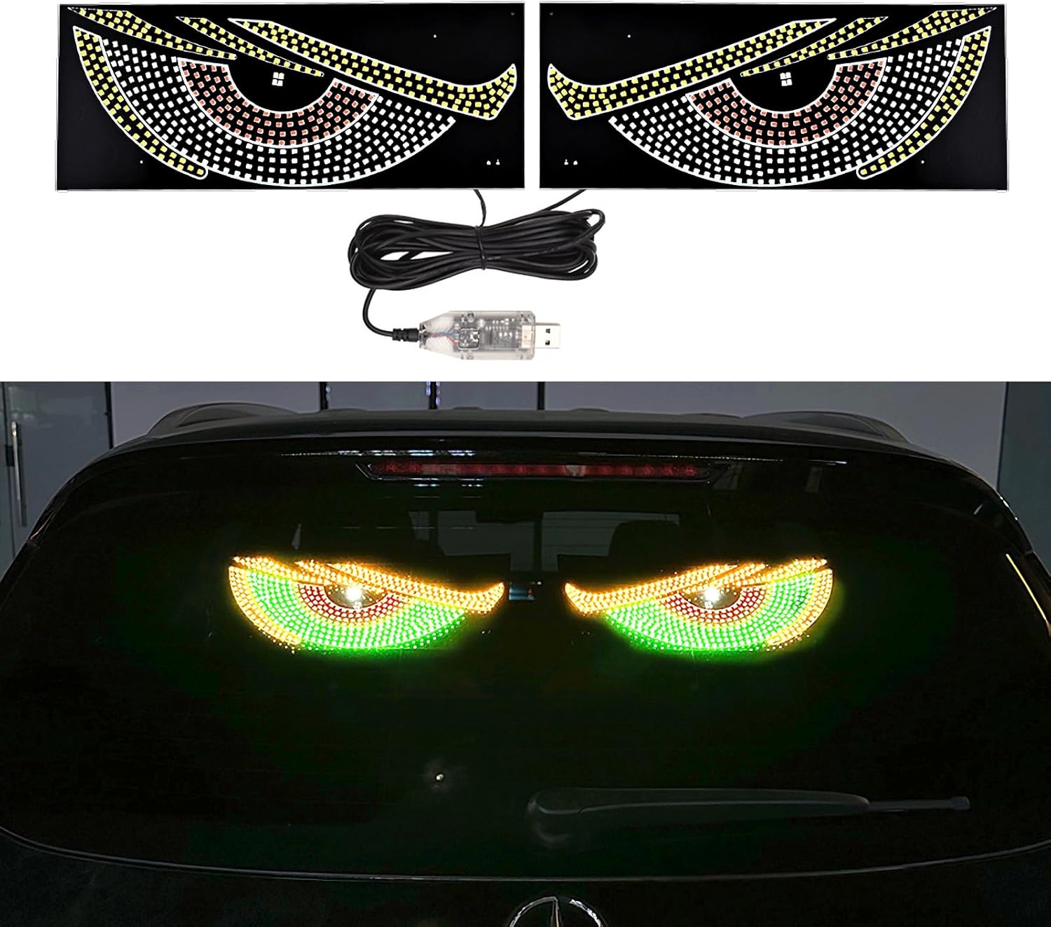 Amazon.com: HYGQCYP Devil Eyes LED Light for Windshield – Multi-Mode ...