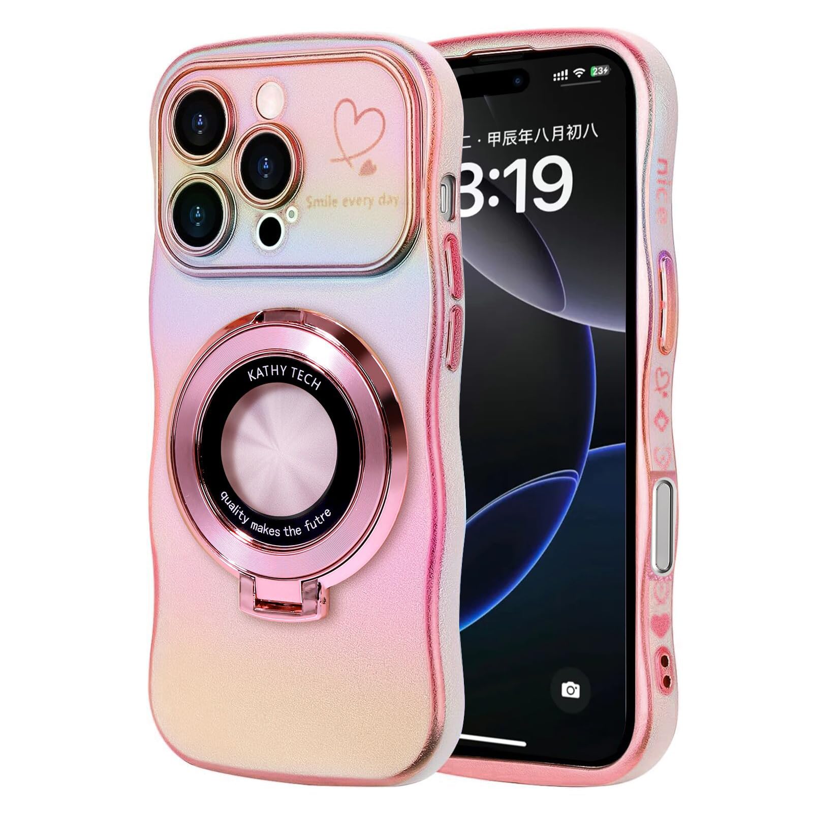 Amazon.com: NITITOP Compatible with iPhone 16 Pro Max Case Magnetic Ring Stand [Compatible with ...