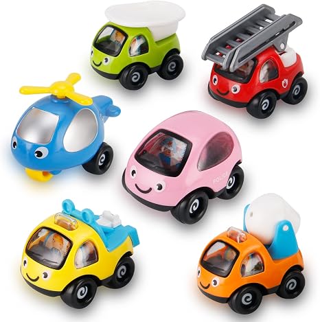 Amazon.com: Liberty Imports 6 Pack Cartoon Construction Toy Cars ...