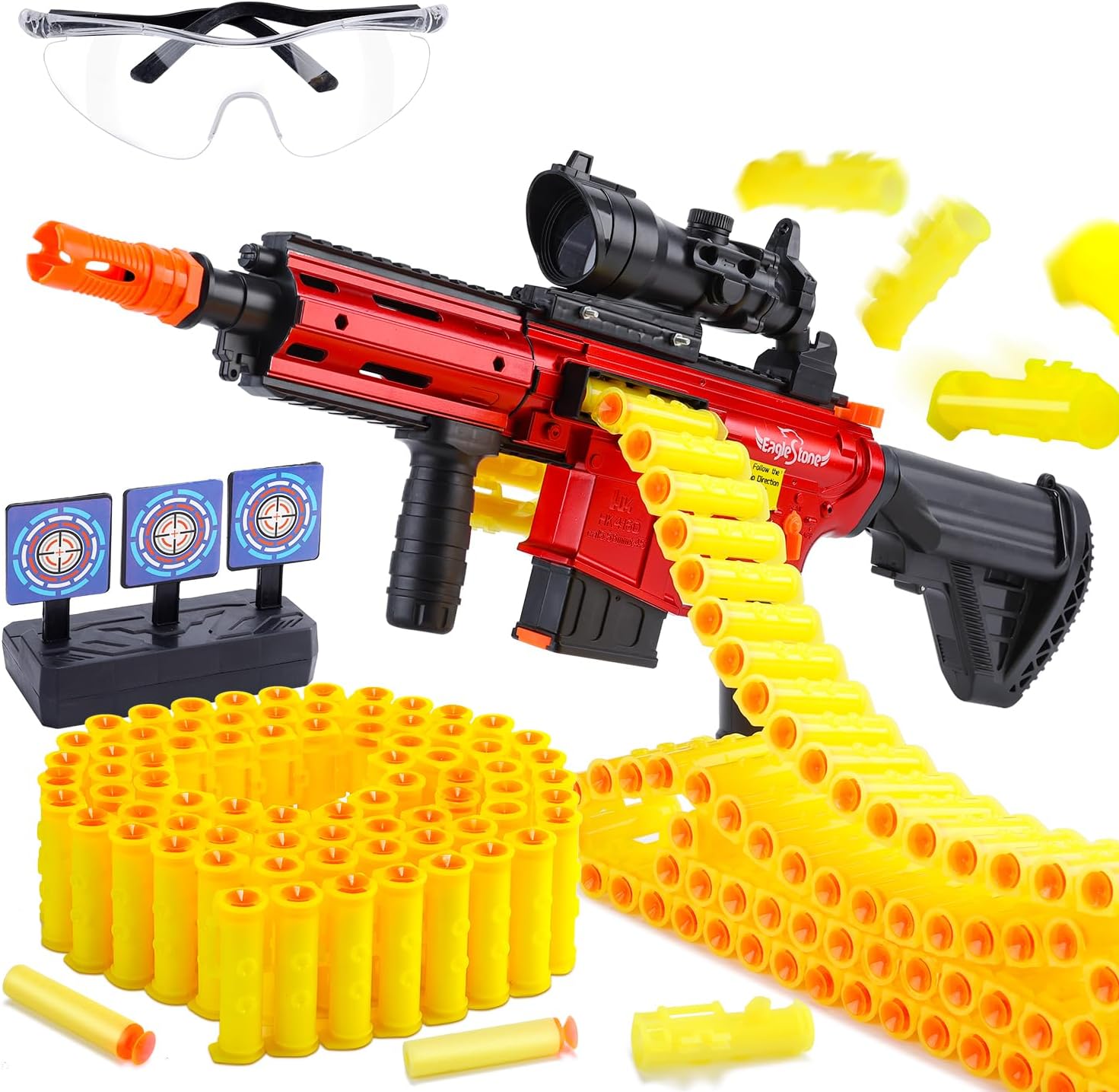 Amazon.com: Eaglestone Pistolas de juguete automáticas para niños, ametralladora de ...
