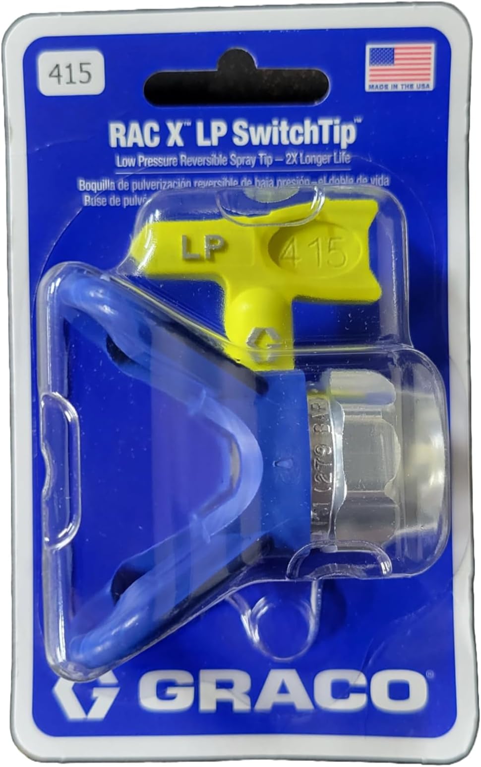 Graco RLP415 Low Pressure RAC X Reversible Tip with RAC X Guard Combo ...