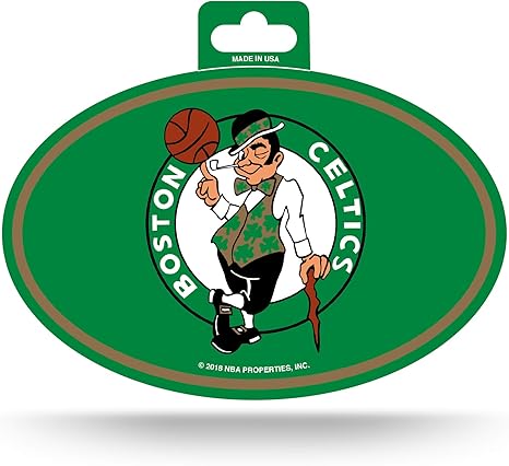 Amazon.com : NBA Boston Celtics Color Team Logo Oval Sticker : Sports ...