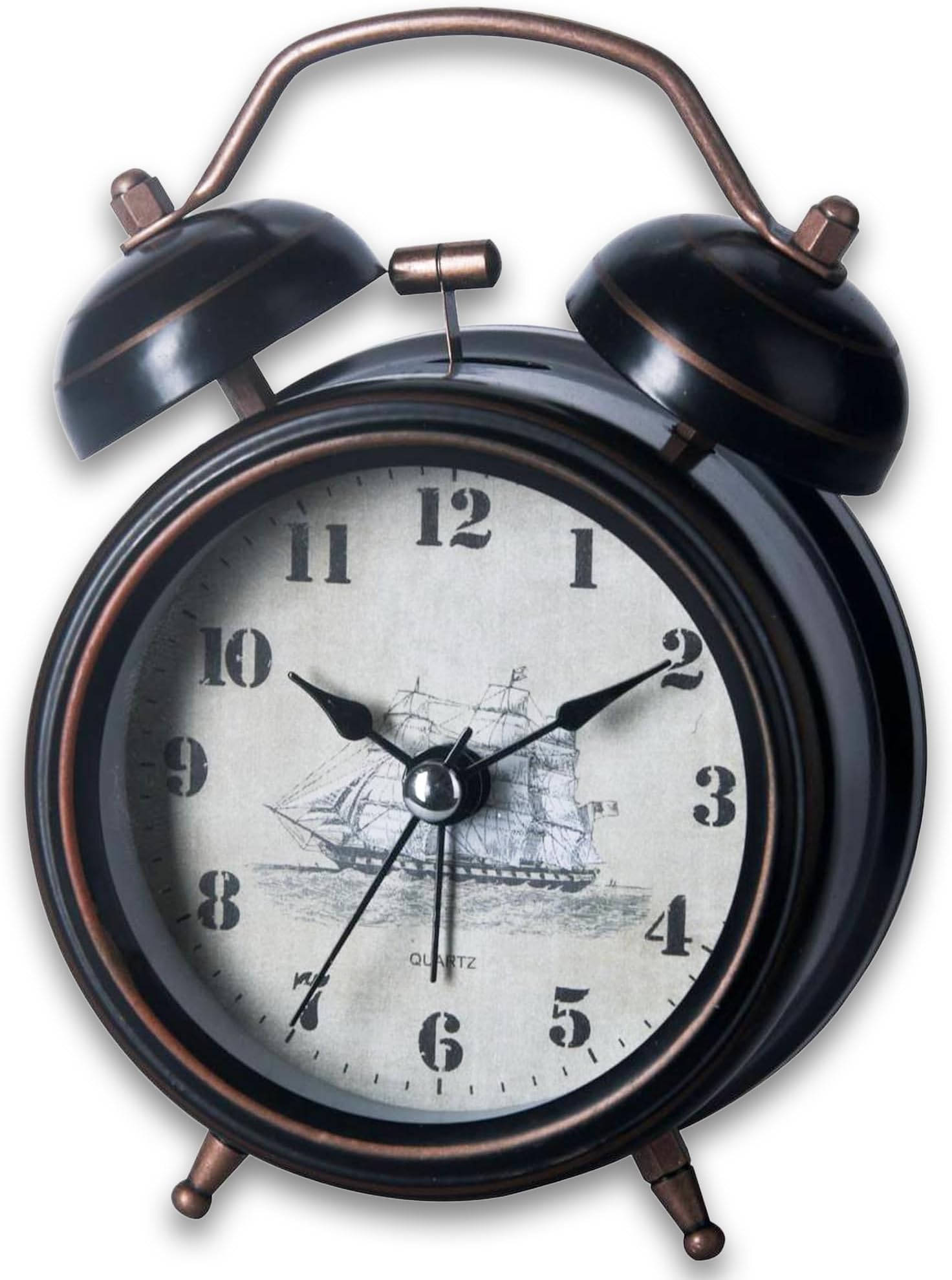 Acctim Mechanical Analogue Bell Alarm Clock, Stainless-Steel, Chrome ...