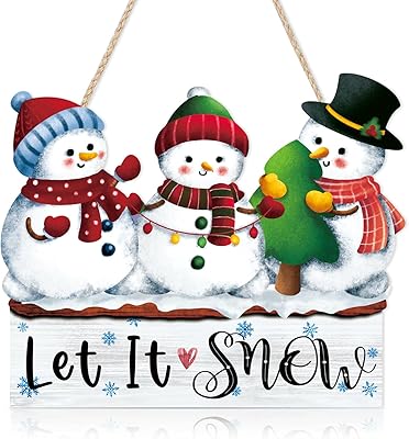 Amazon.com: HOMirable Christmas Decorations for Home Snowman Snowflake ...