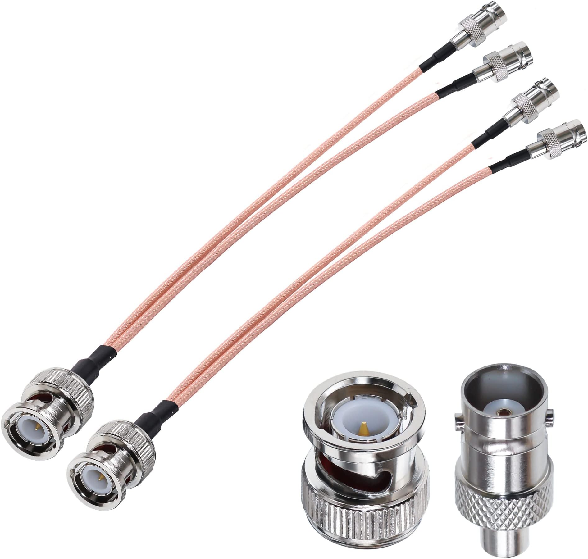 Amazon | BNC スプリッター ケーブル BNC オス - デュアル BNC メス延長ケーブル V タイプ RG316 6 インチ (15 cm) 同軸ピグテール ケーブル BNC ...