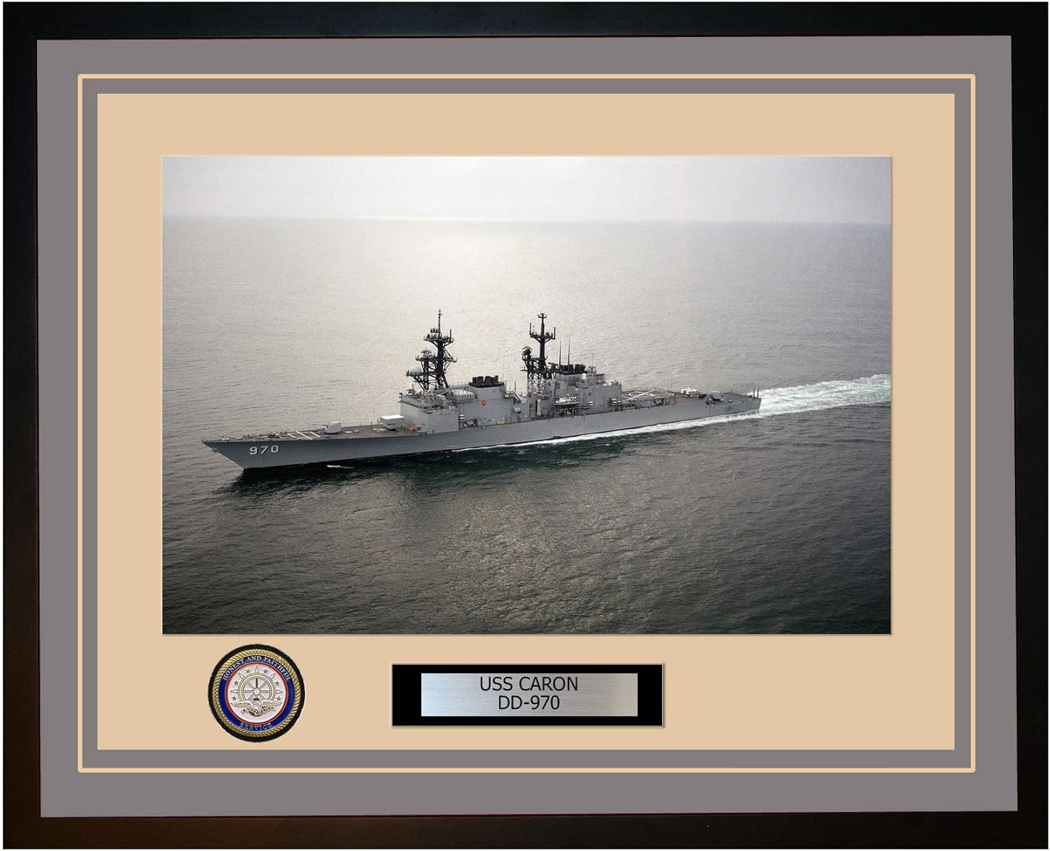 Amazon.com: USS Caron DD-970 Framed Navy Ship Photo 548DD970Grey ...