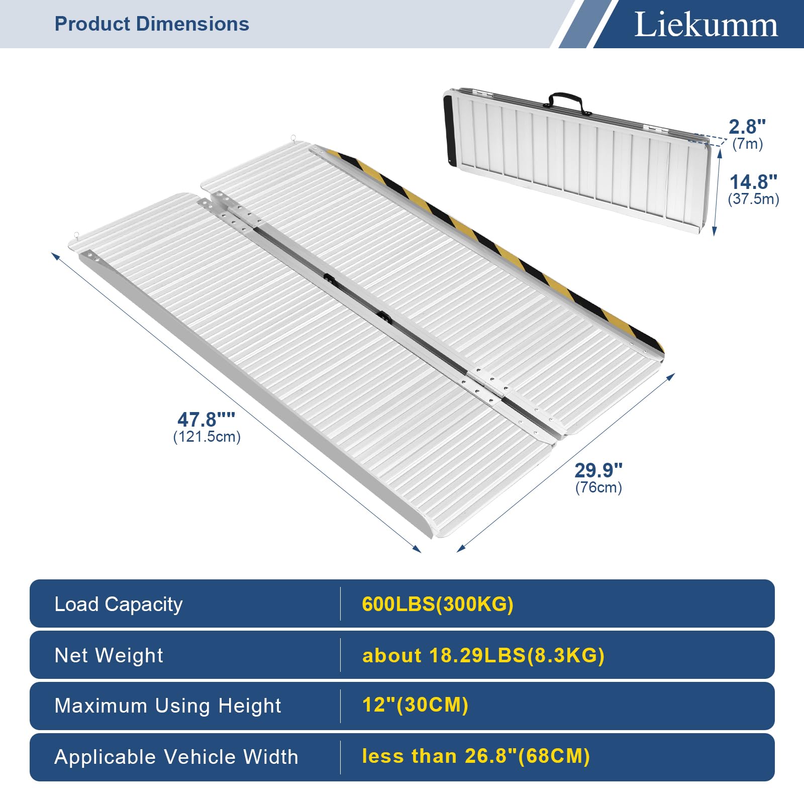 Snapklik.com : 4FT 600LBS Capacity,Portable Wheelchair Ramp,Ramps For ...