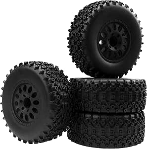 Amazon.com: HIRCQOO 4Pack RC Short Course Truck 1/10 Tires & Plastic ...
