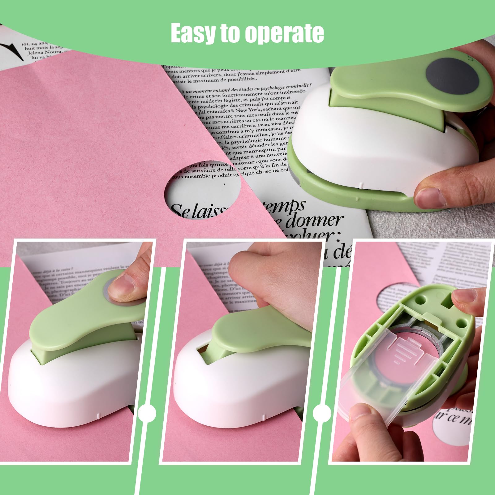 Snapklik.com : 2PCS Paper Hole Punches, Circle Punches, 1 Inch & 5/8 ...