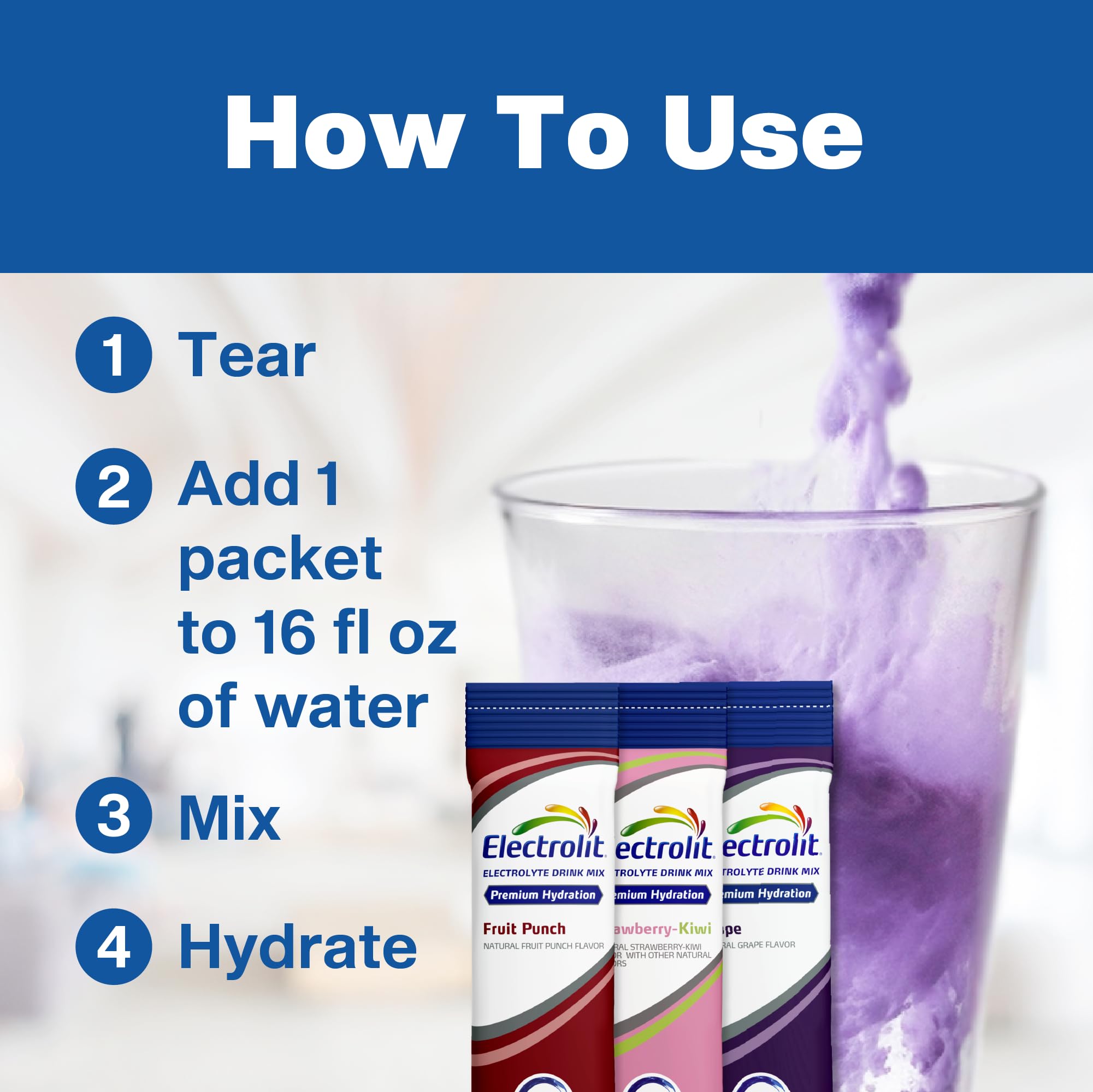 Snapklik.com : Electrolytes Powder Packets, Variety 8 Pack, Powdered ...