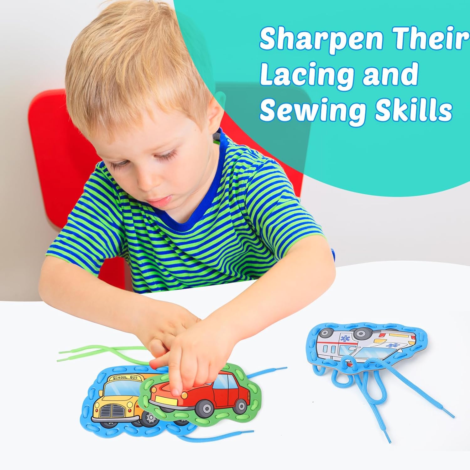 Aizweb Vehicle Lacing Cards,Sewing Kit for Toddlers, Philippines | Ubuy