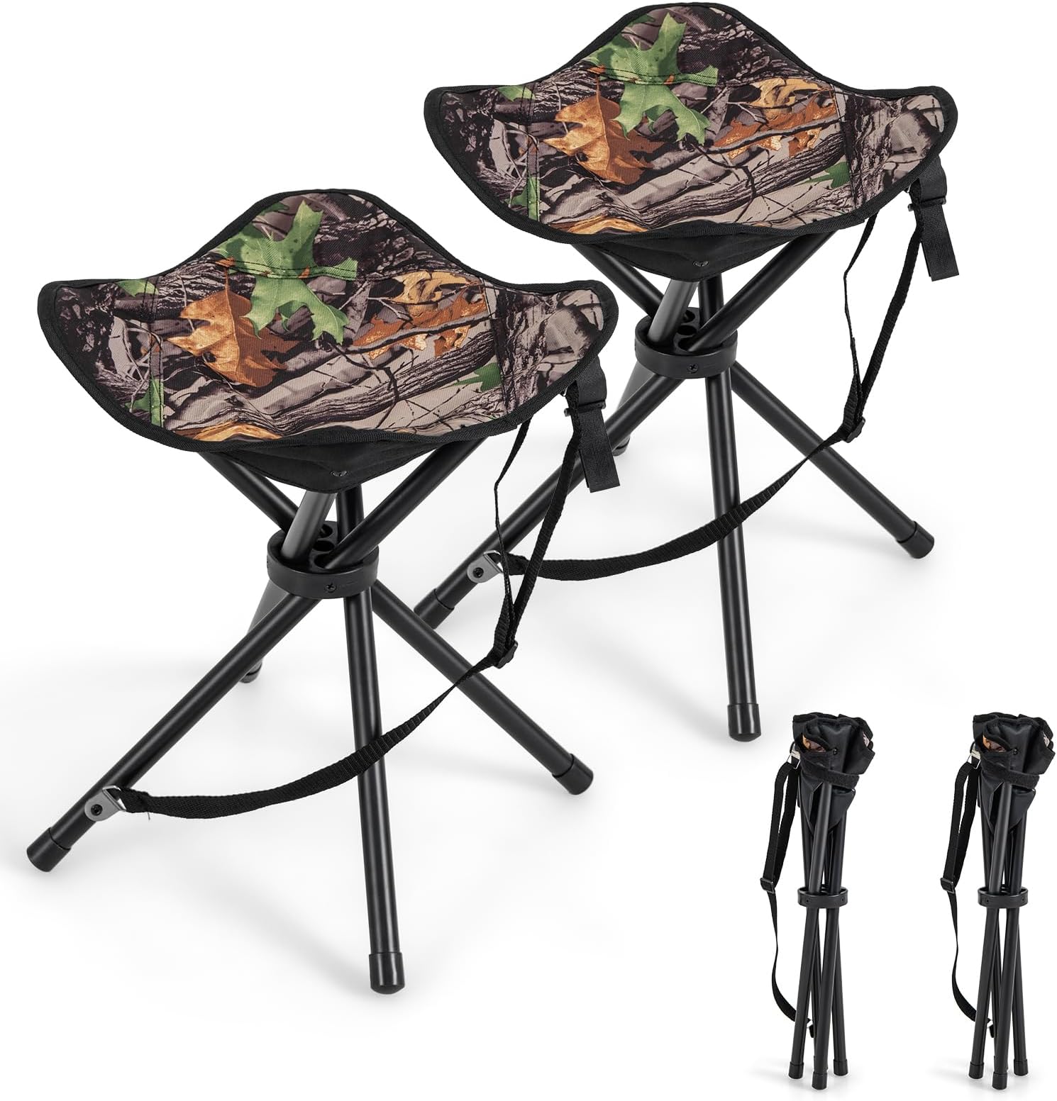 Amazon.com: Black Sierra Folding Hunting Stool w/Shoulder Strap ...
