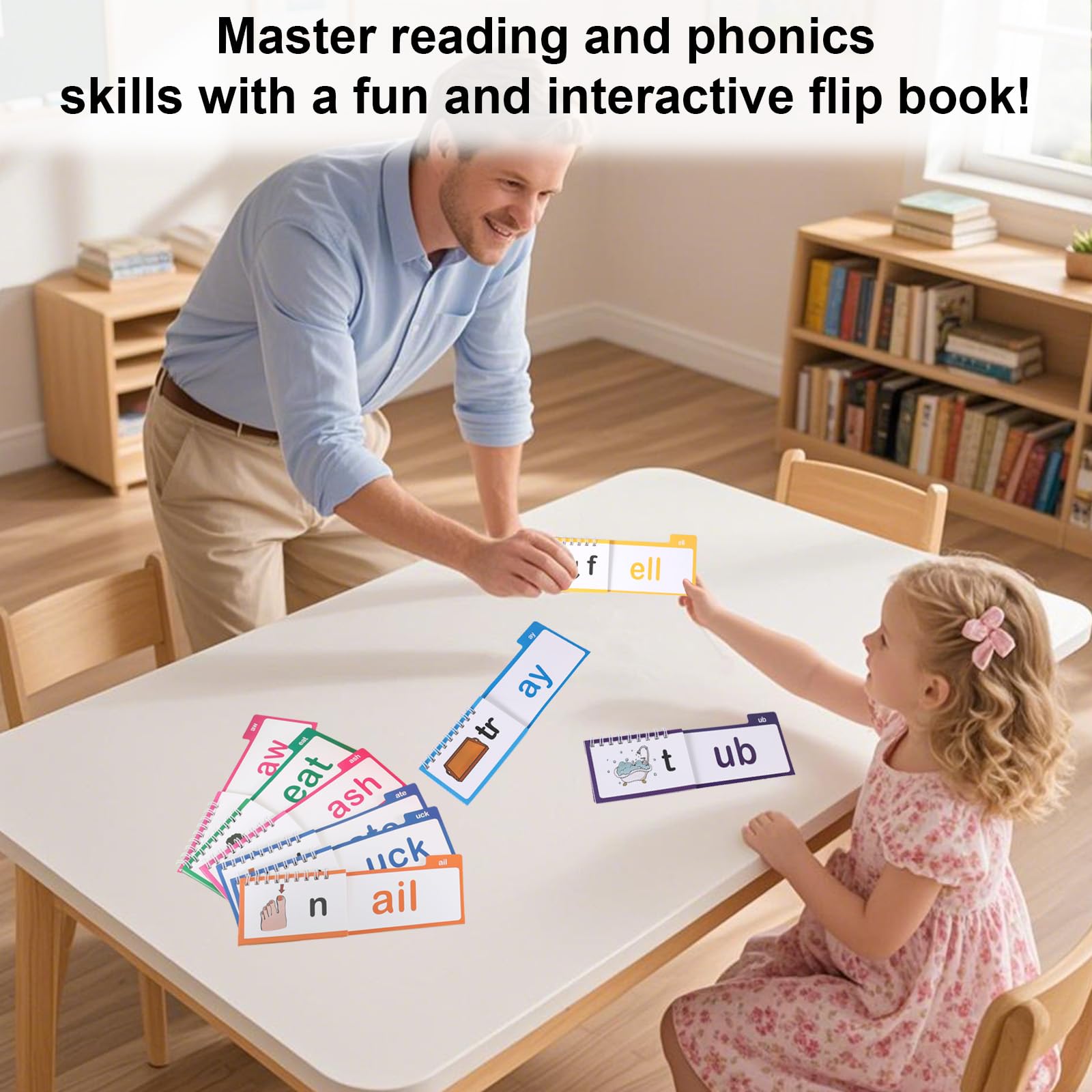 30 Word Family Flip Book, Feeling Read and Rhyme Flip Build Book Paper ...