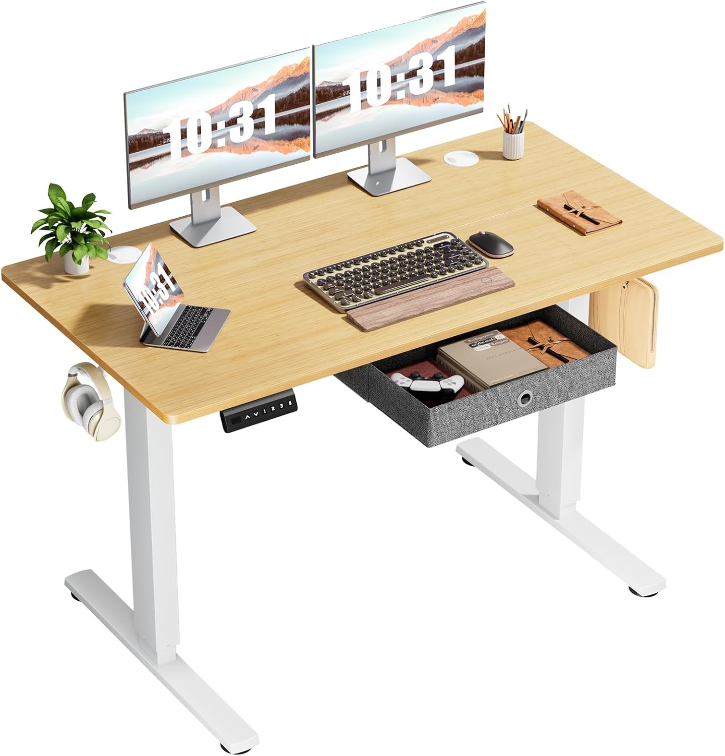 Amazon.com: DUMOS Electric Standing Desk Adjustable Height, 48 x 24 ...