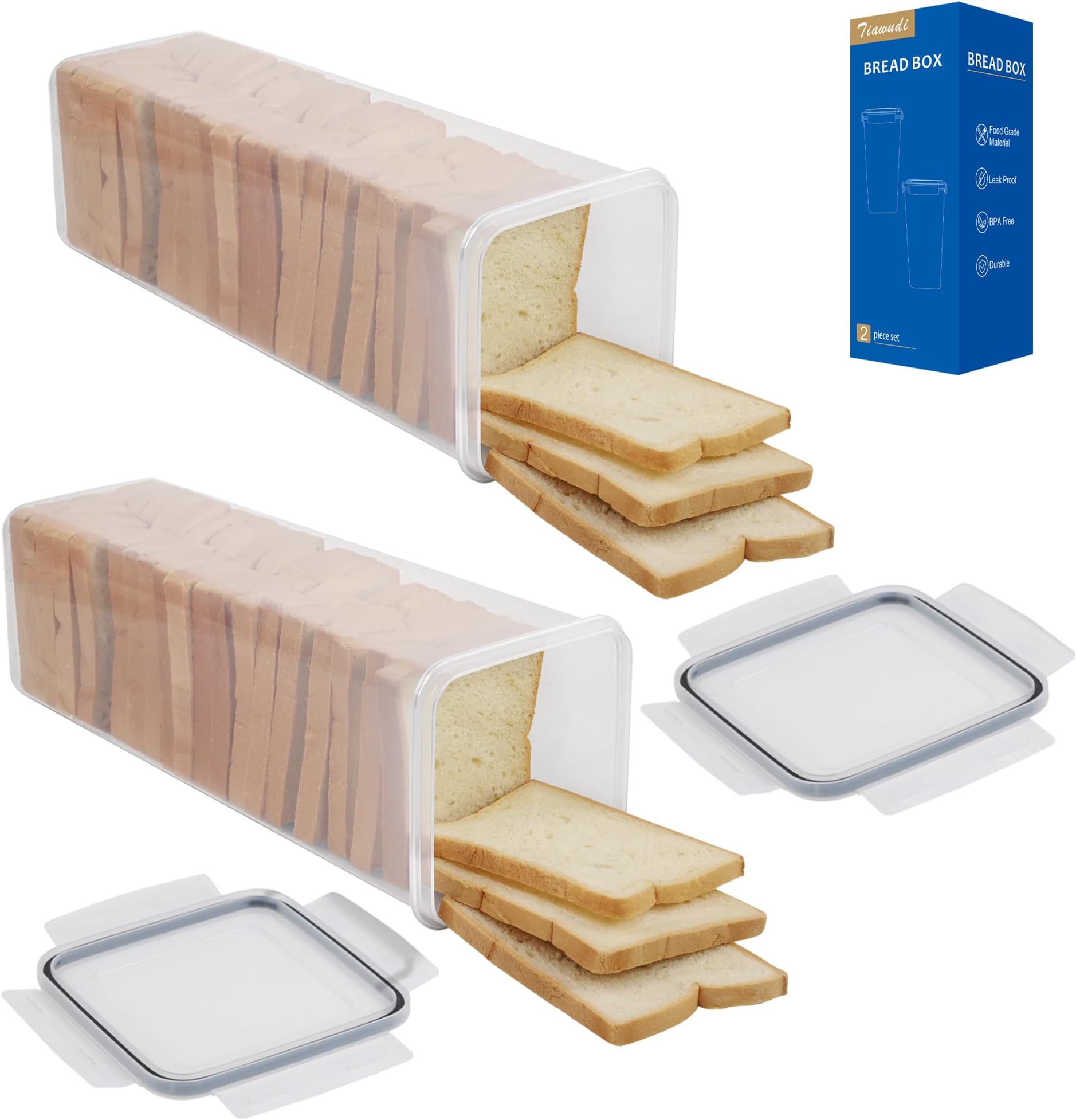 Amazon.com: Buddeez Bread Buddy Bread Box – Fresh Bread Storage ...