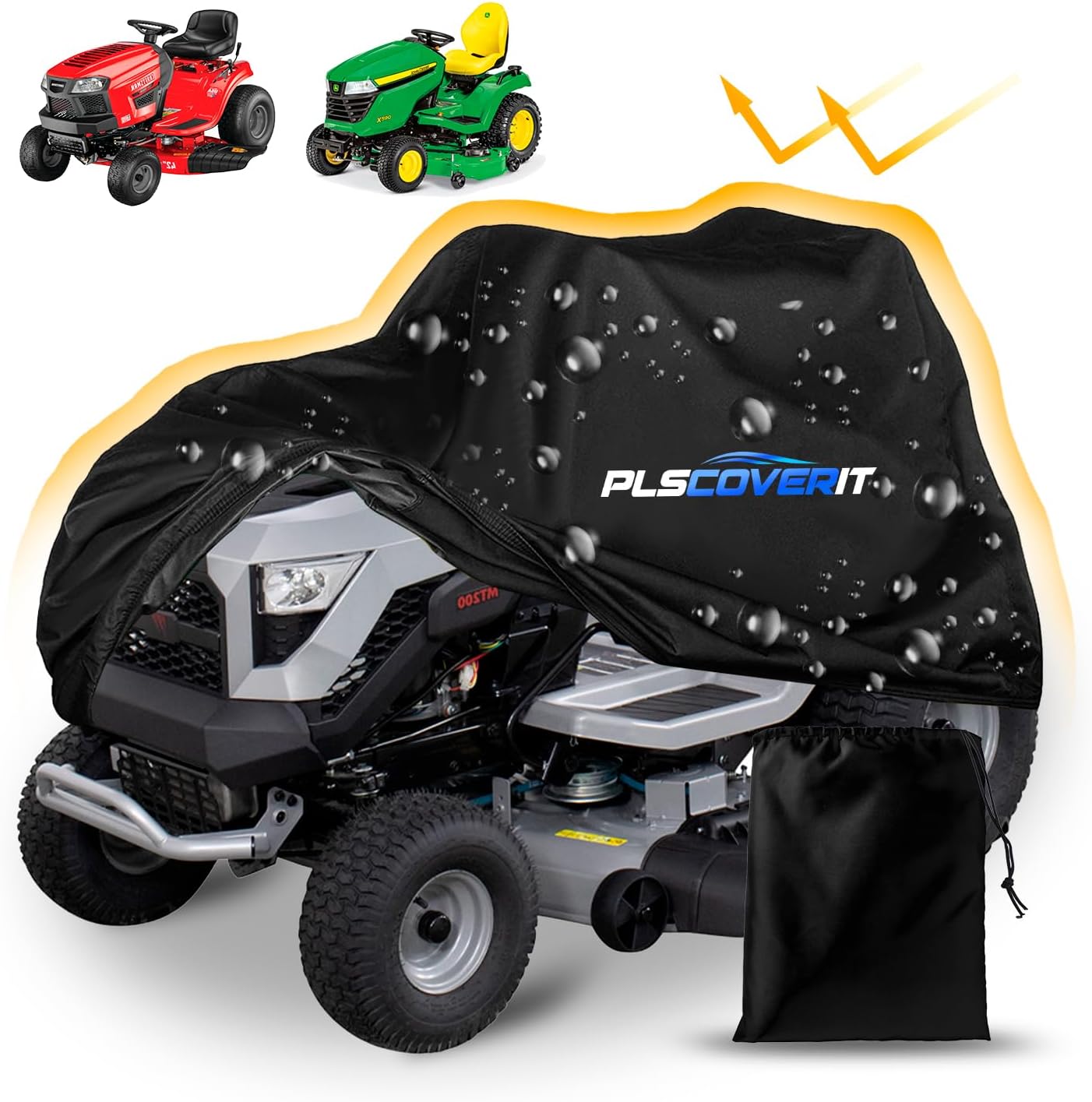 Amazon.com : Plscoverit Riding Lawn Mower Cover, Outdoors100 ...