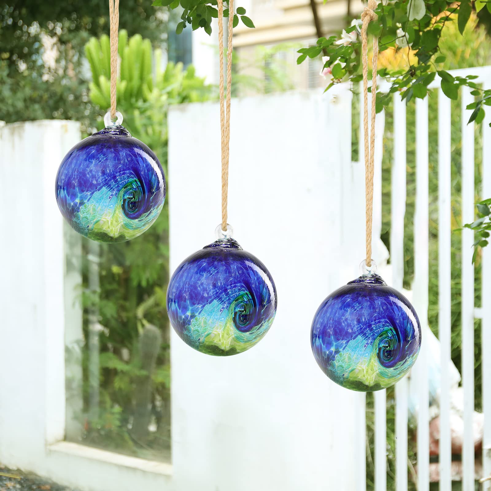 Hand Decorated Gazing Balls Elephant Orb Solar Figure – Whitakers