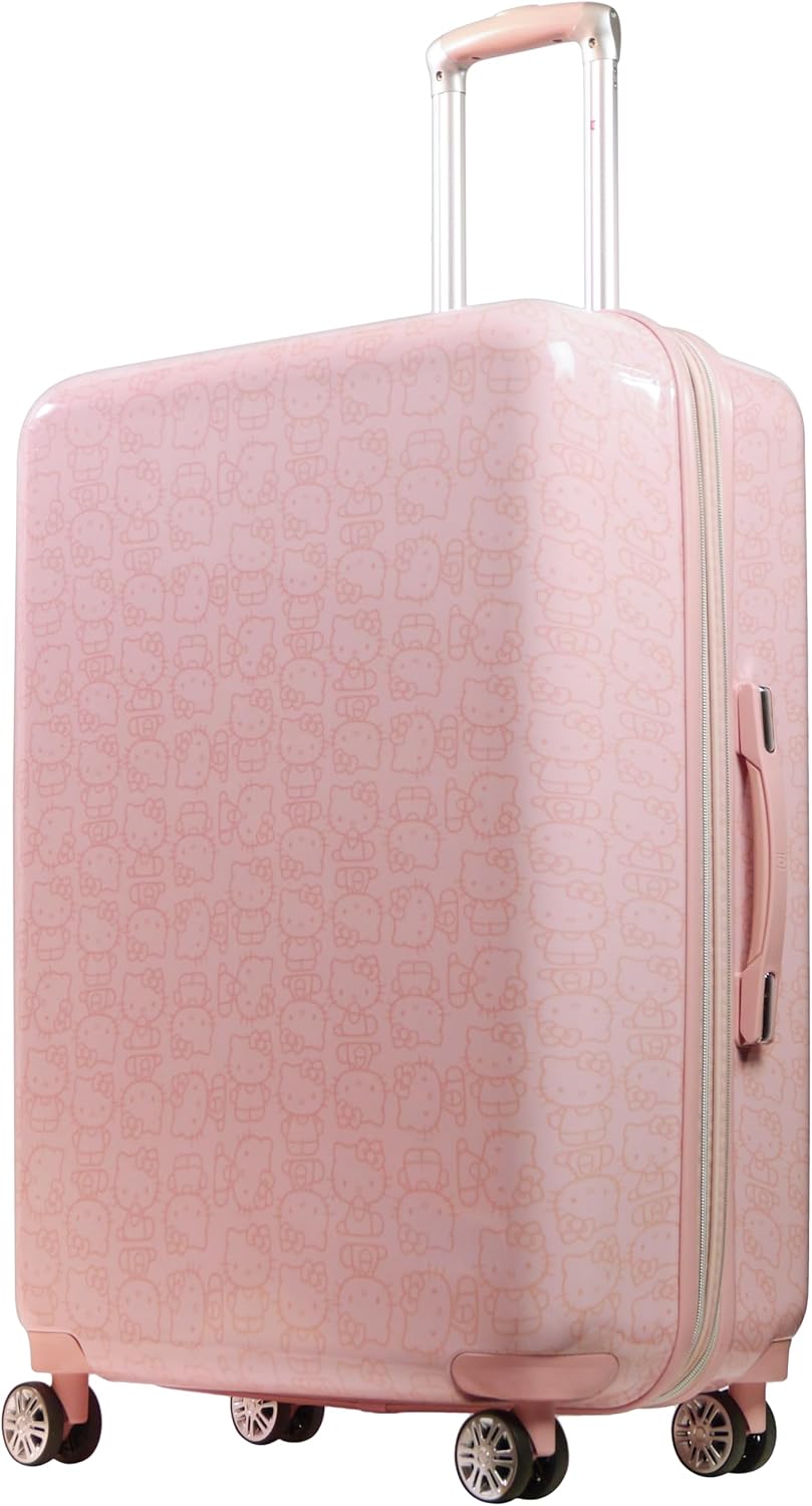 Amazon.com | FUL Hello Kitty Rolling Luggage, Hardshell Suitcase with ...