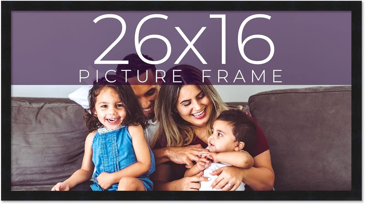 Amazon.com - 26x16 Frame Black Real Wood Picture Frame Width 0.75 ...