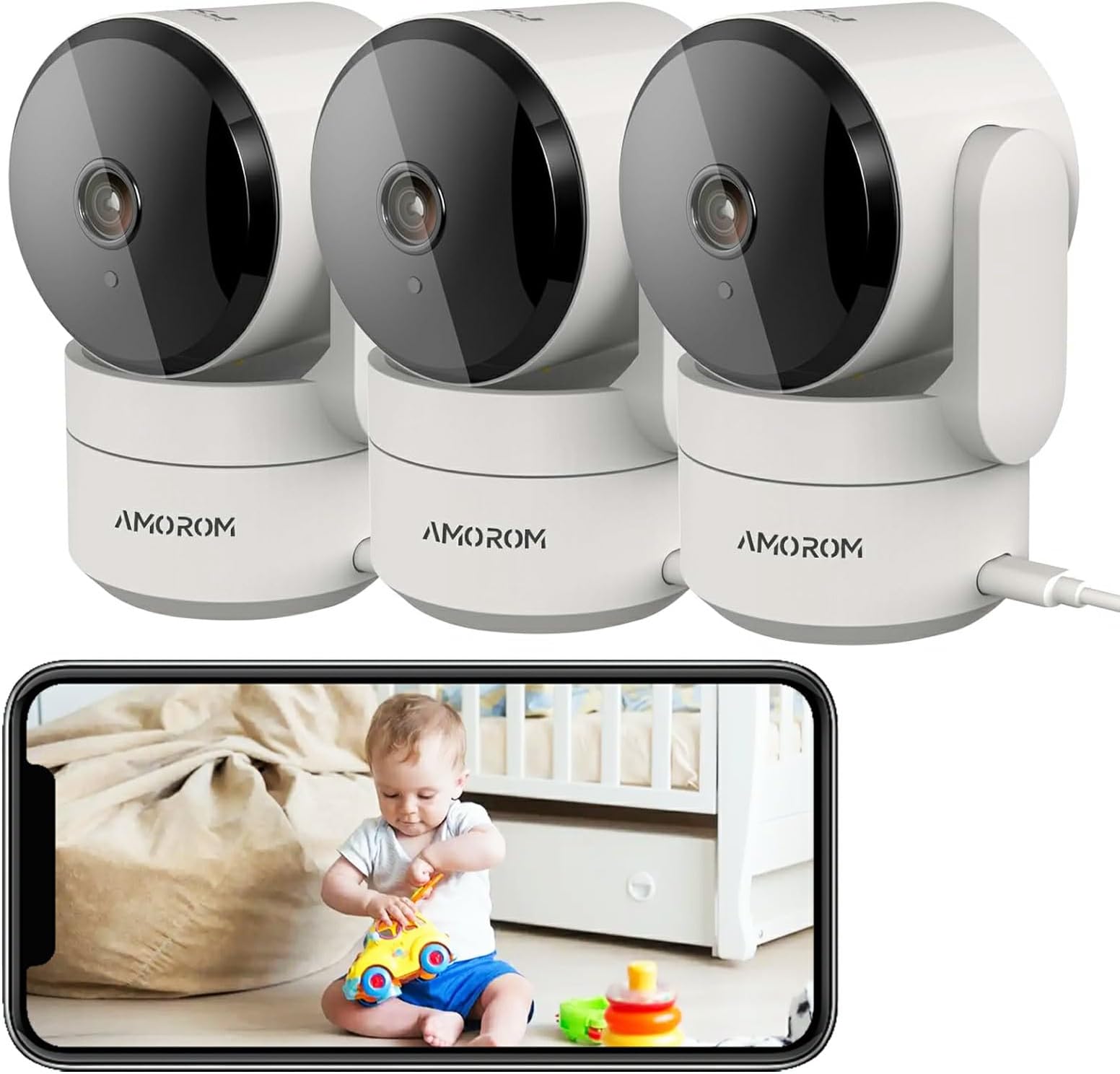 Amazon.com : NETVUE Indoor Camera, Enhanced Security Camera with ...