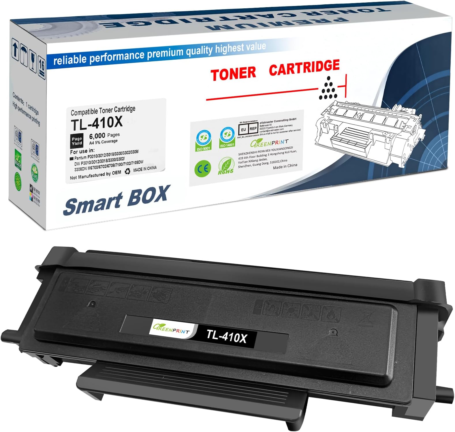 Amazon.com: GREENPRINT TL-410X ( TL-410 TL-410H ) Compatible Toner ...
