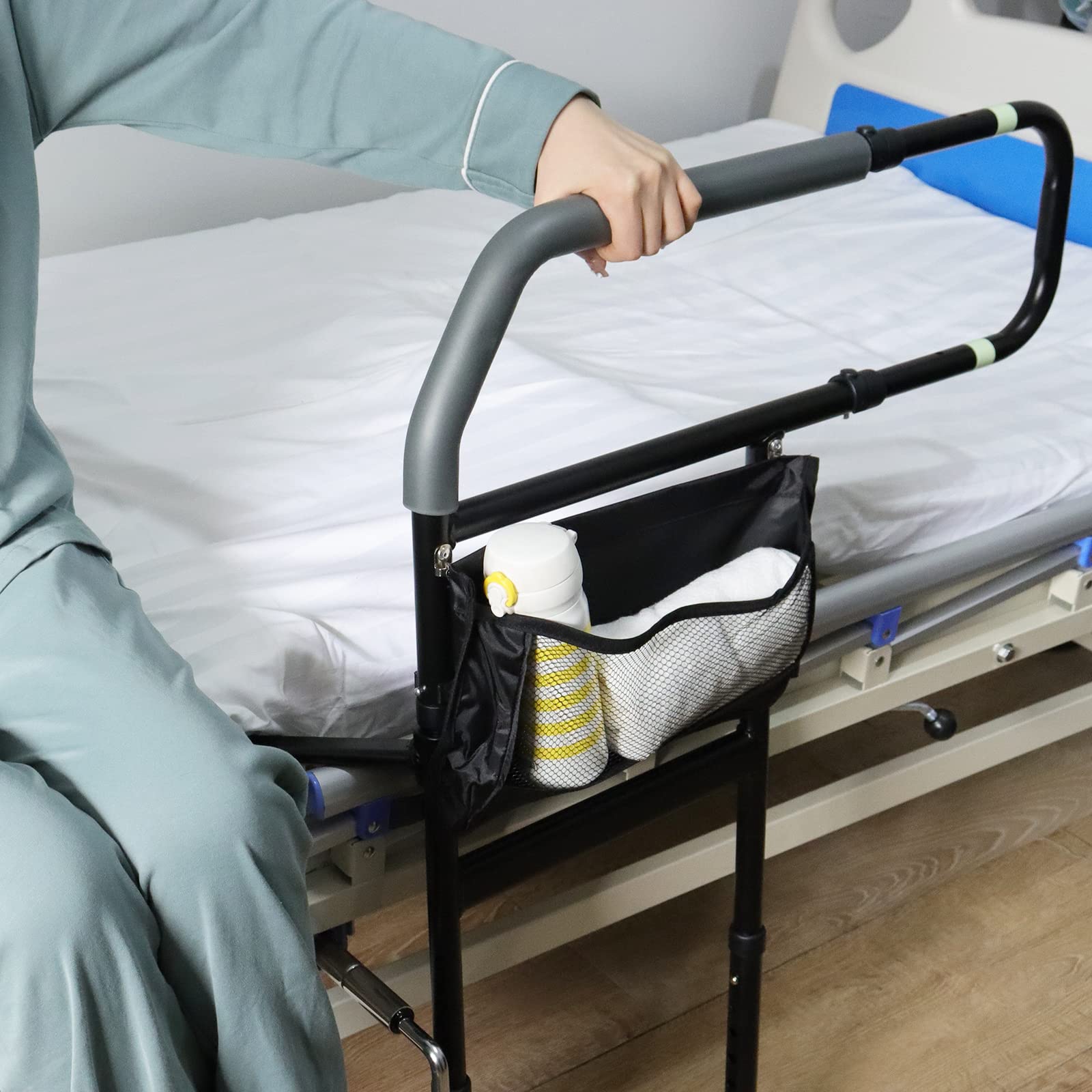 Buy YHK Bed Rails for The Elderly, Safe Bed Short Bed Rail with Storage ...