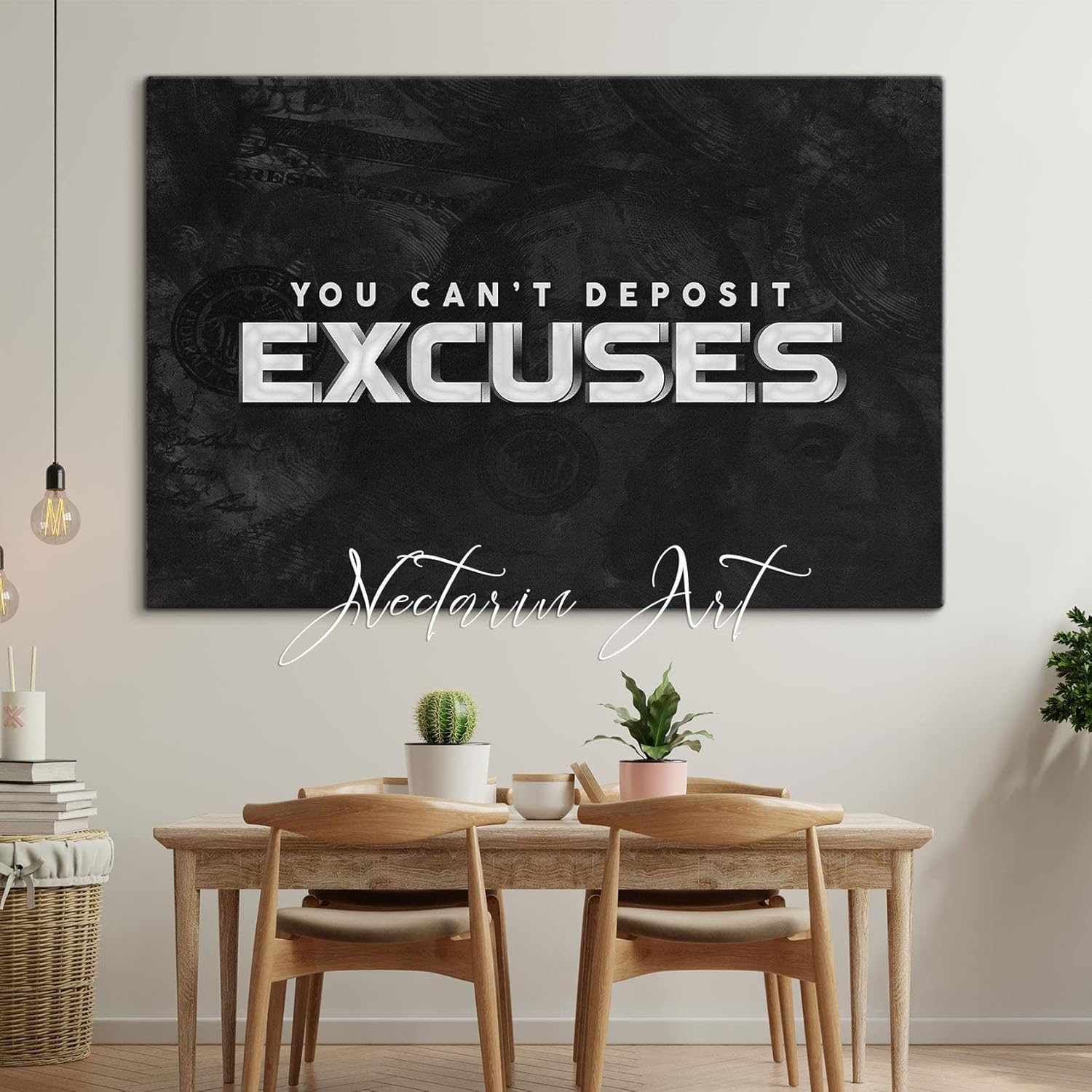 Amazon.com: Printable Motivational Qoute Decor, Excuses Inspirational Text Print, Home Office ...