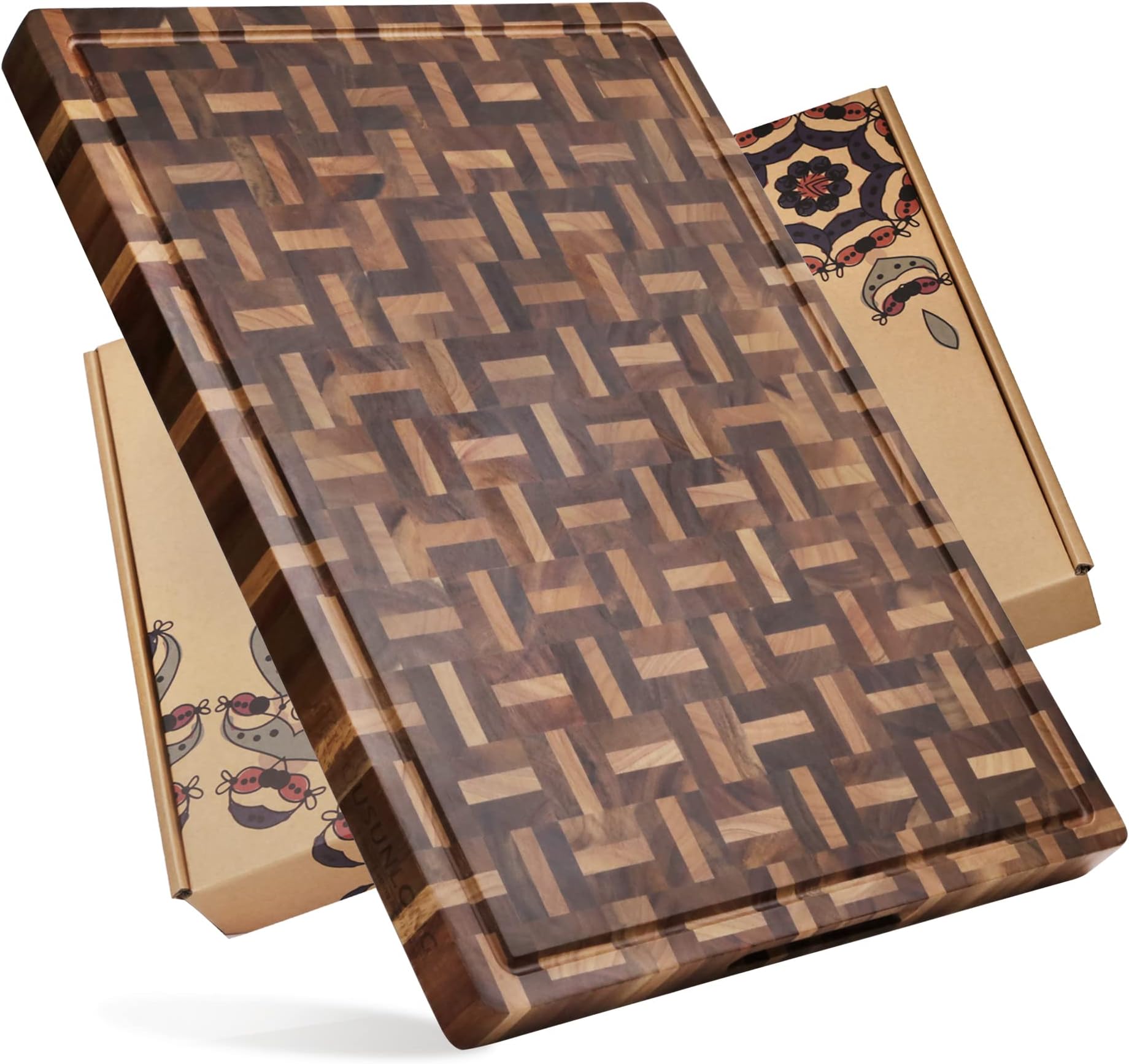 Amazon.com: Villa Acacia Extra Large Butcher Block - 24x18 Inch, 2 ...