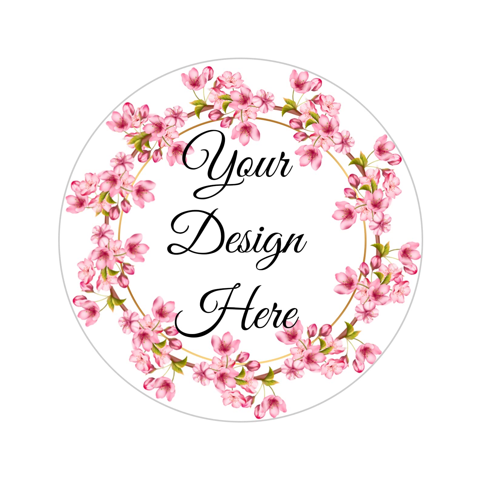 Amazon.com: 100 Pack Personalized Stickers Labels Floral Round Custom ...