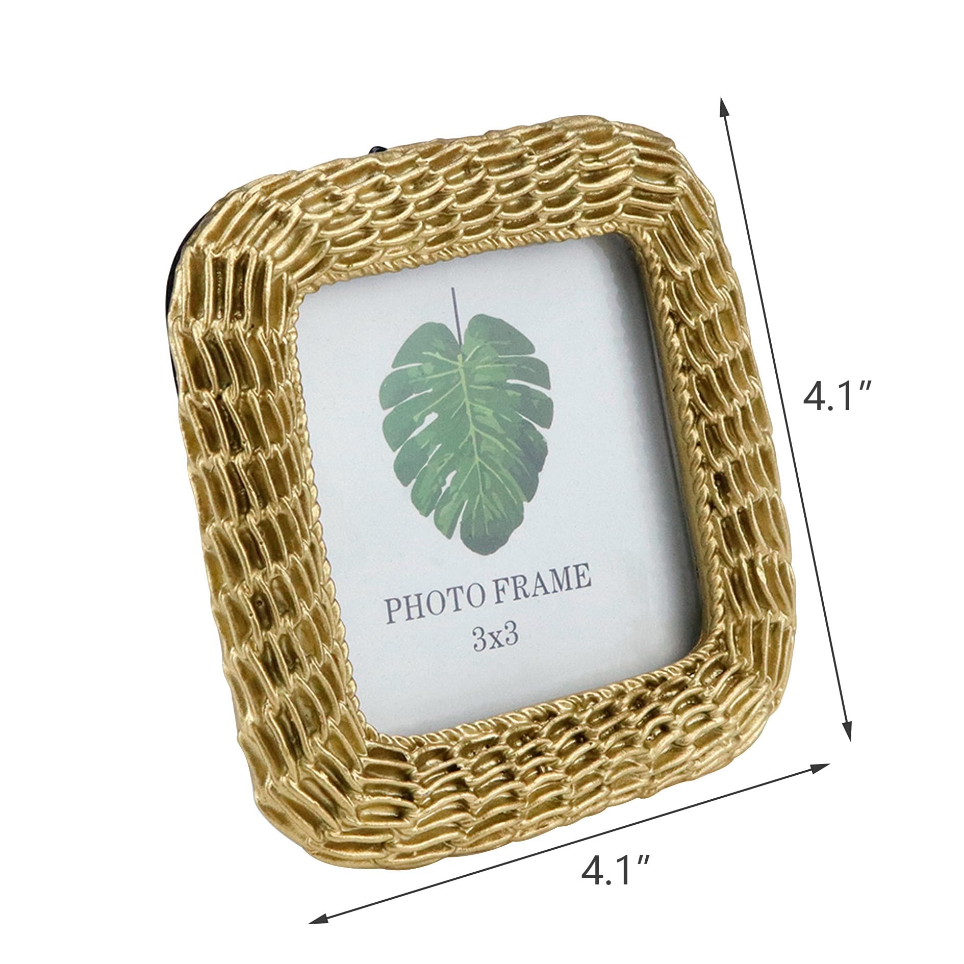 Snapklik.com : Vintage Picture Frame 3x3 Gold Resin Photo Frame ...