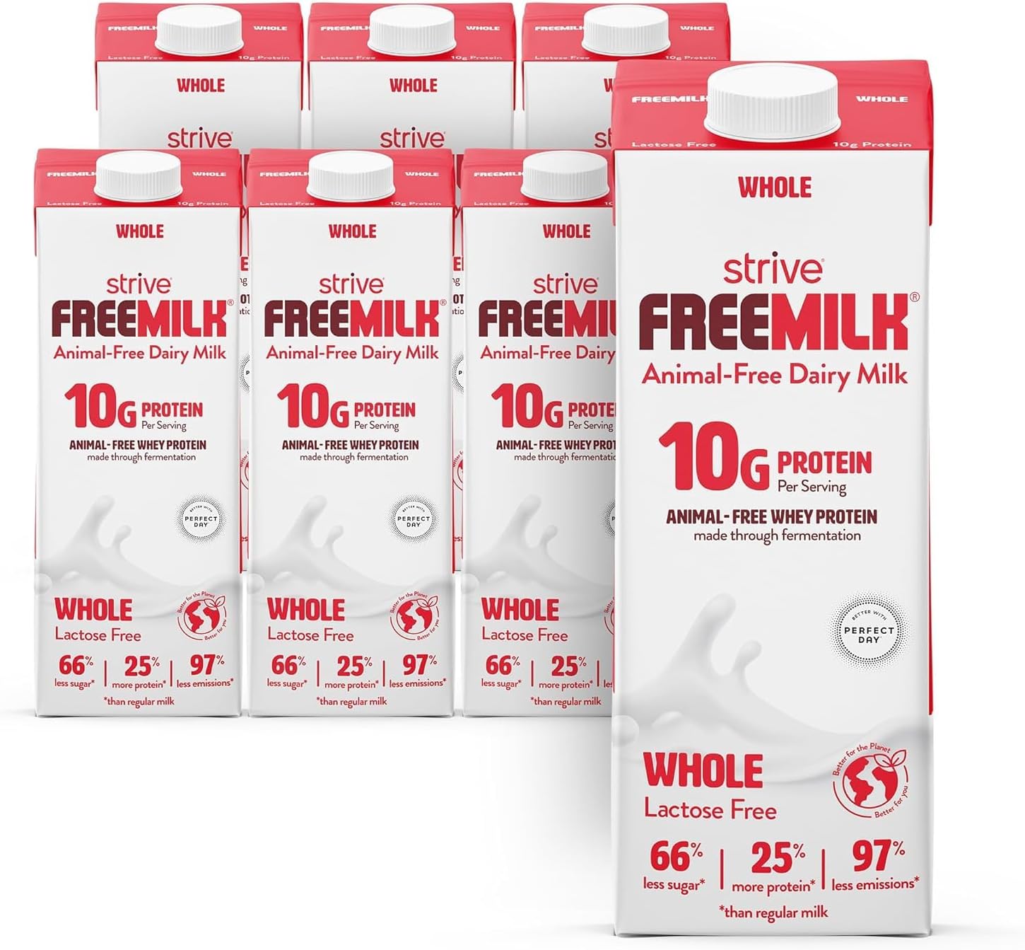Amazon.com: Strive FREEMILK, Animal-Free Dairy Milk, 32 oz Carton (Pack ...