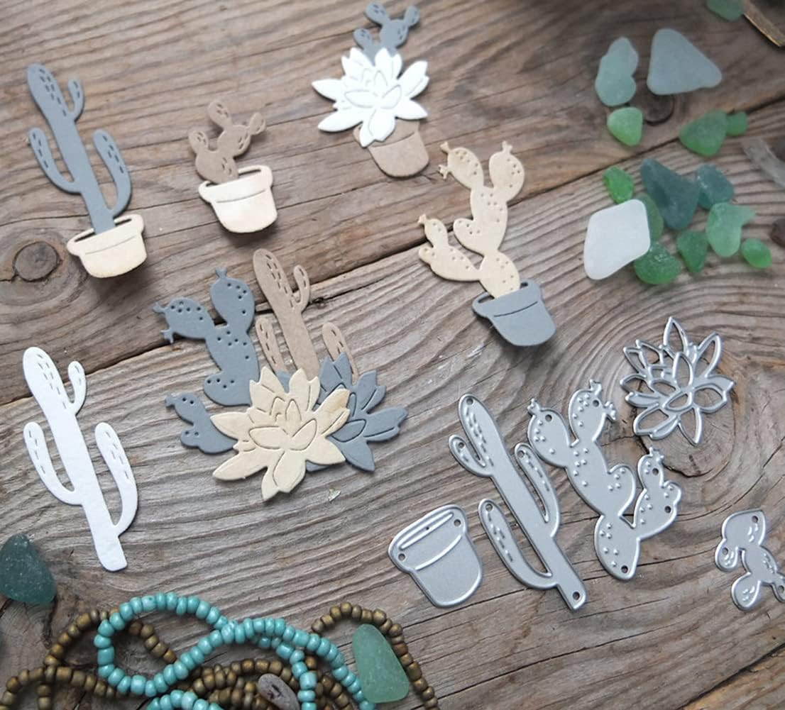 Amazon.com : Cactus Cutting Dies Stencil Metal Template Molds ...