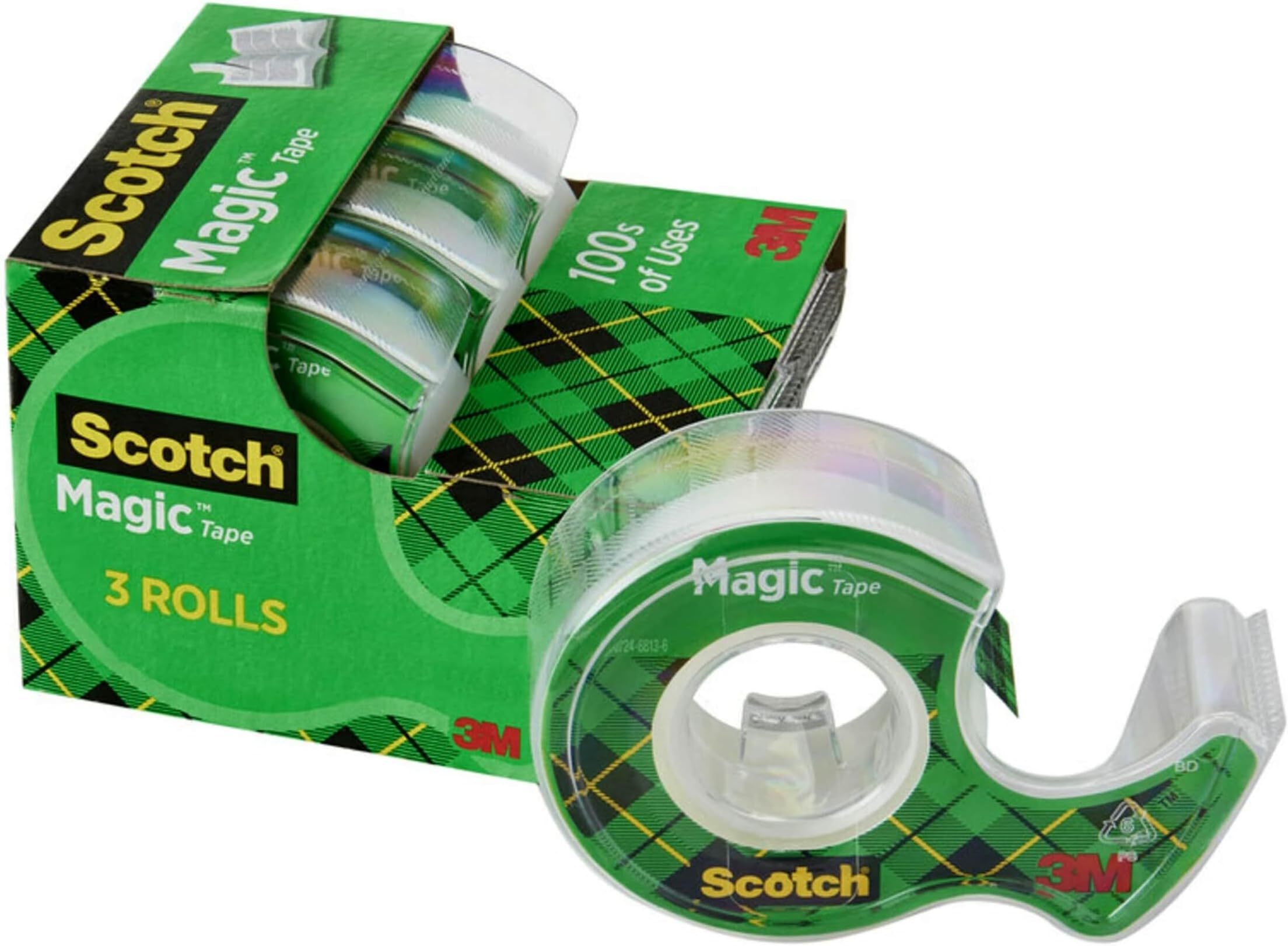 Scotch Magic Tape 19mm x 7.62m 3105 - 3 Pack : Amazon.com.au ...