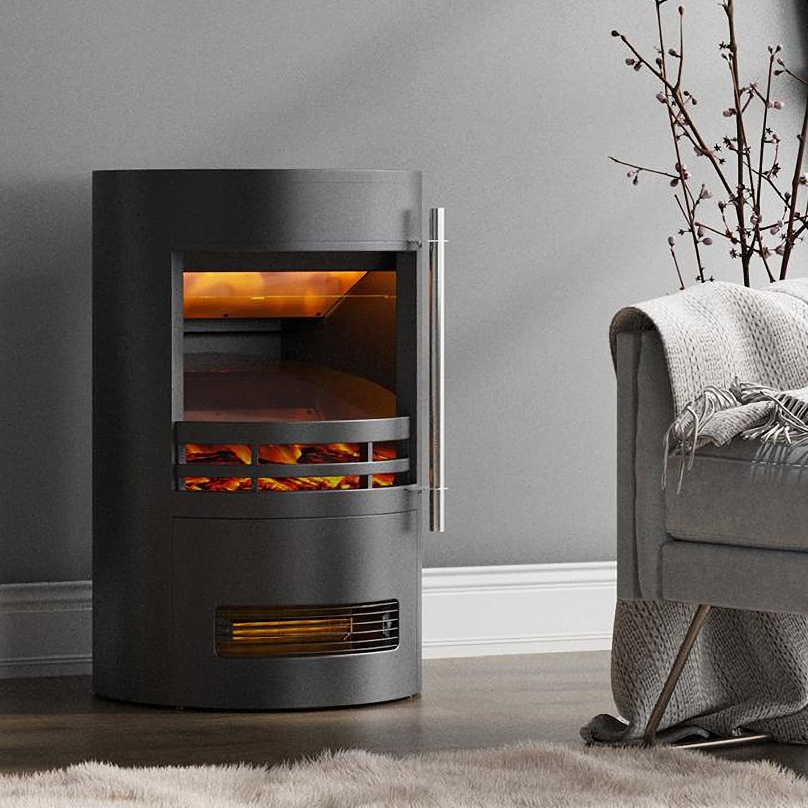 Inmozata Freestanding Electric Stove Fire Heater With Realistic Led Log ...