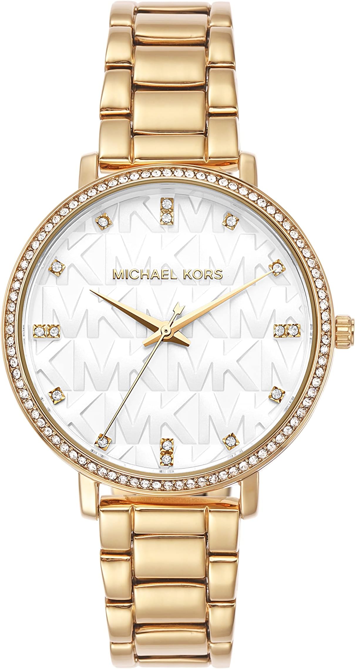 Michael Kors Pyper Analog White Dial Women's Watch-MK4666, Gold, strap ...