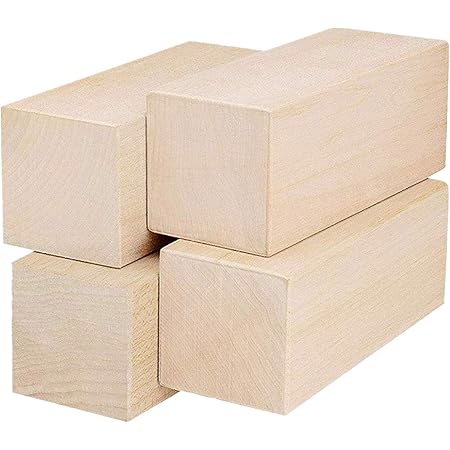 Amazon.com: 6 Pack Extra Large Basswood Blocks 6 X 3 X 3 Inches Premium ...