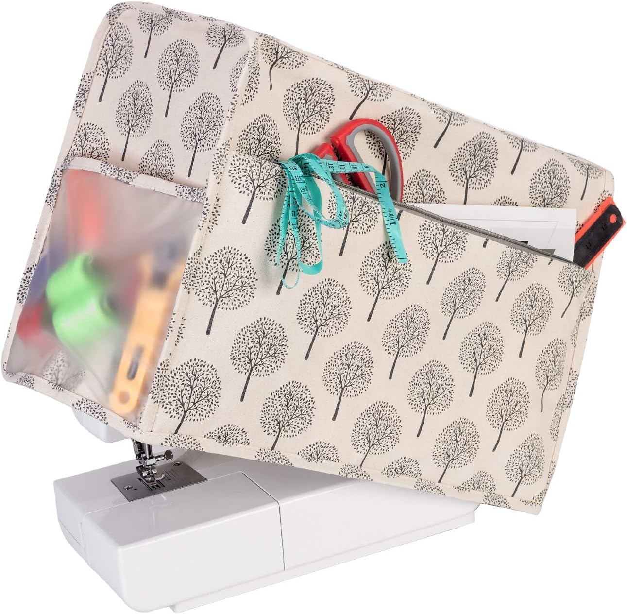 Amazon.com: Yarwo Visible Sewing Machine Cover with Top Handle and ...