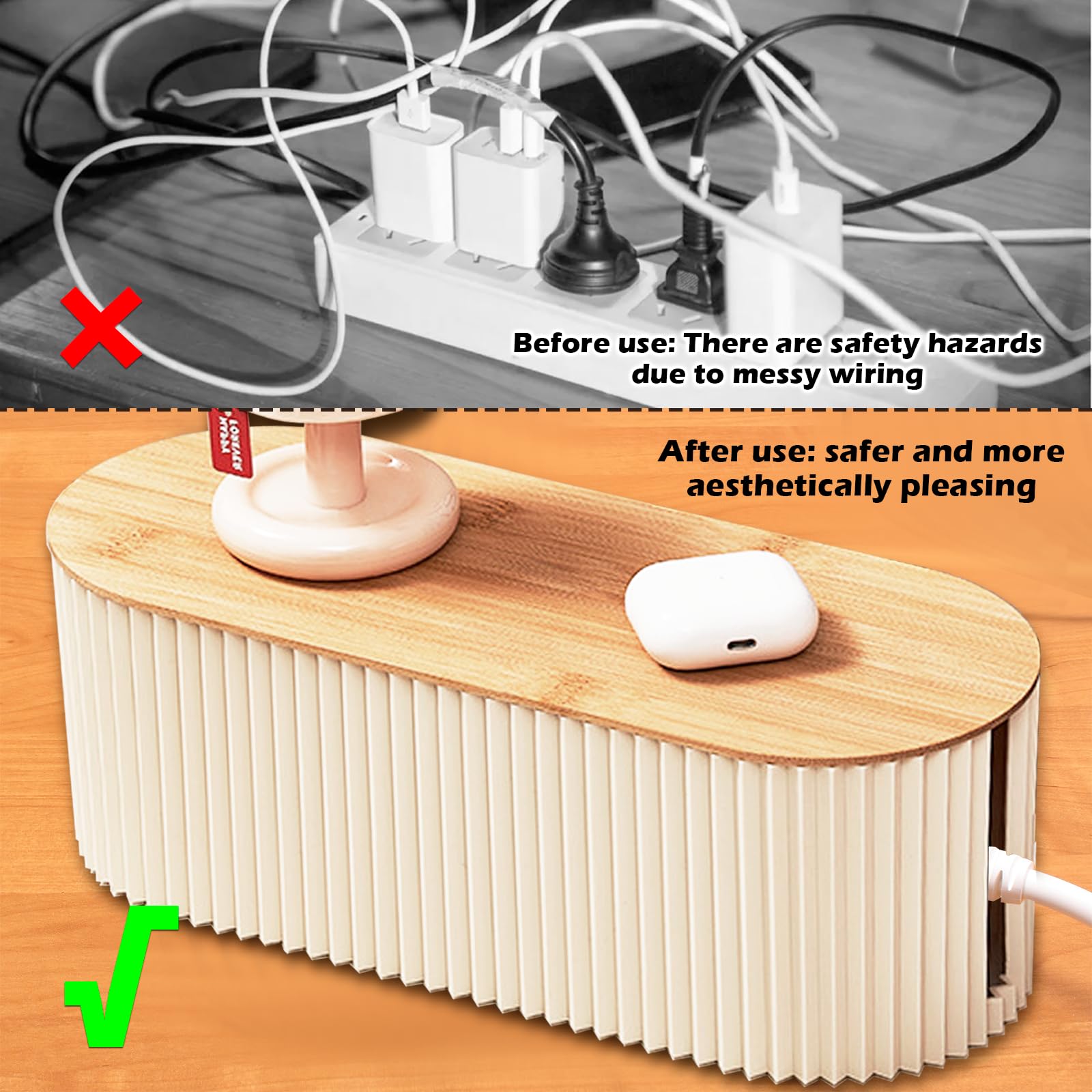 Cable Tidy Box CRROEL , Wall Mounted Cable Management Box, Wire Wire ...