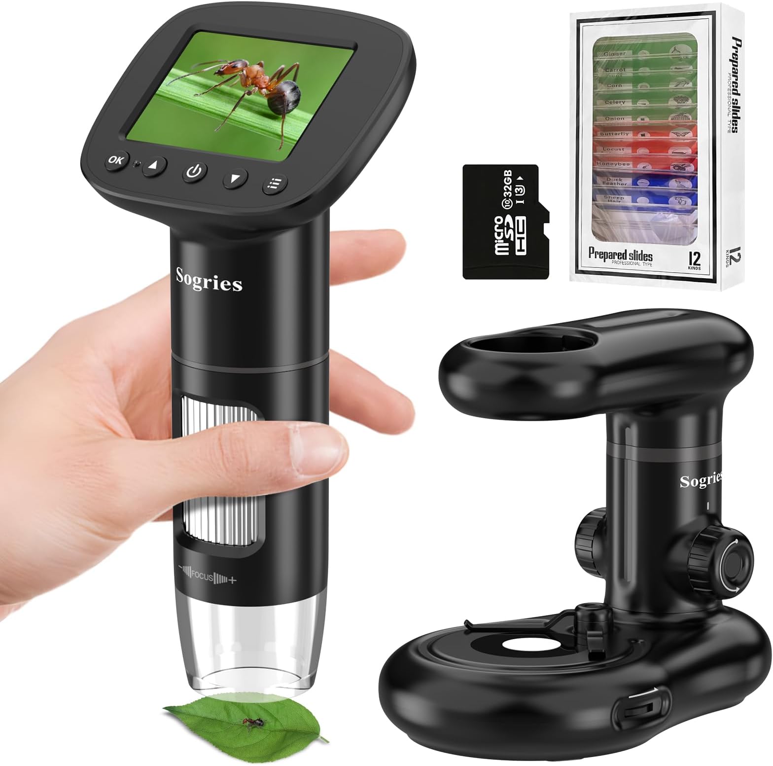 Amazon.com: 1000X Pocket Microscope for Kids - 4K 2.0" Screen, Digital ...