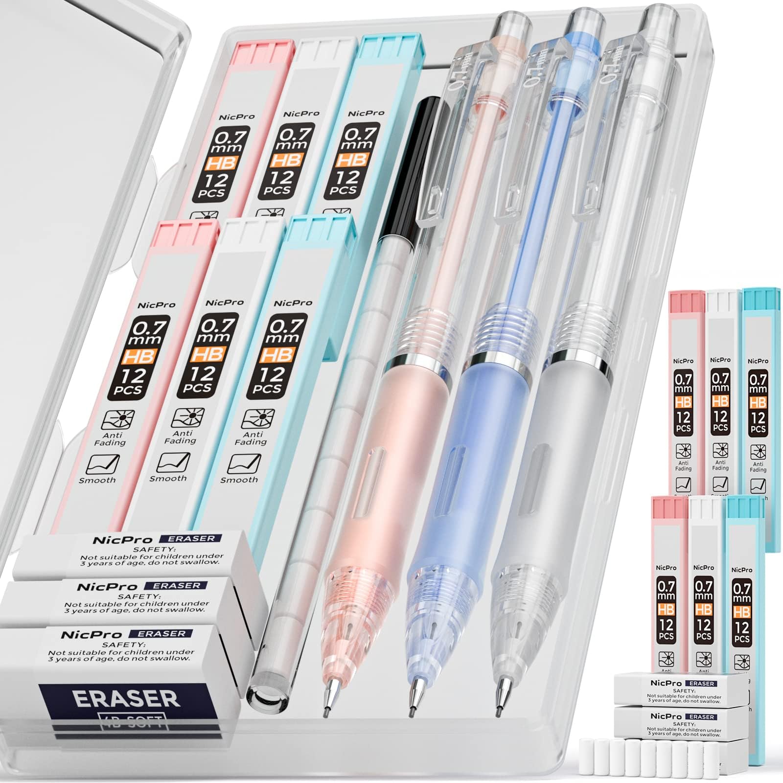 Amazon.com : ITAWIXS 6Pcs Aesthetic Mechanical Pencil Set, Pastel ...