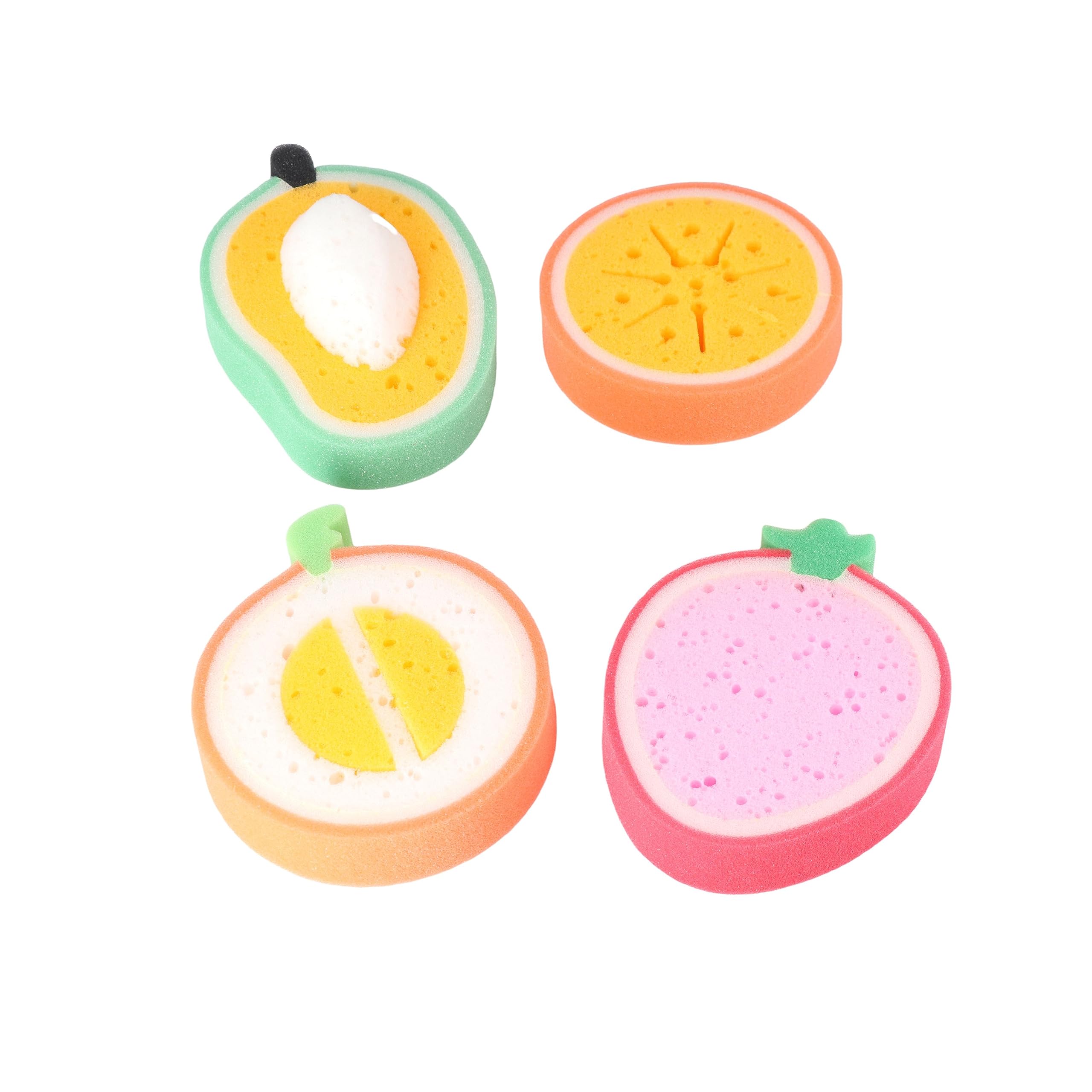 Amazon.com: Leadigol 4pcs Fruit Shaped Bathing Sponges Cute Dish ...