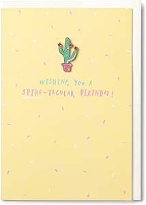 Hotchpotch Wishing You A Spike-Tacular Birthday Card with Enamel Cactus ...