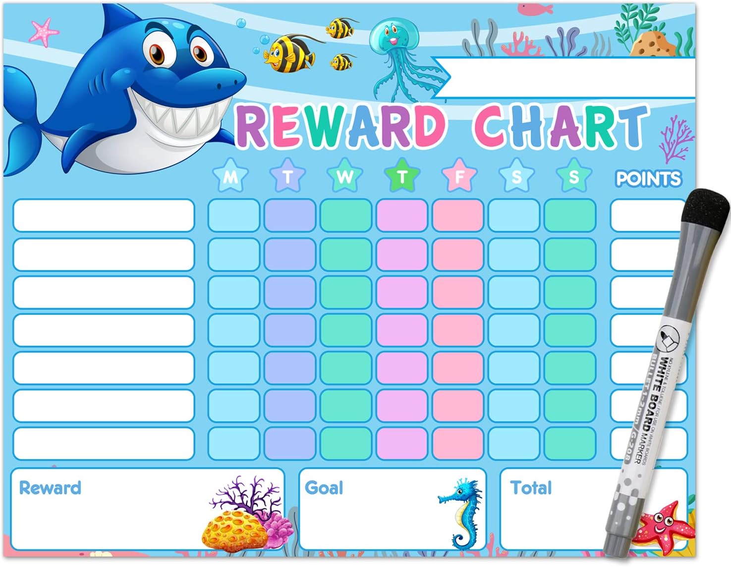 Shark Magnetic Chore Chart for Kids - Reward, Kosovo | Ubuy