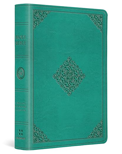 ESV Value Large Print Compact Bible (TruTone, Teal, Ornament Design ...