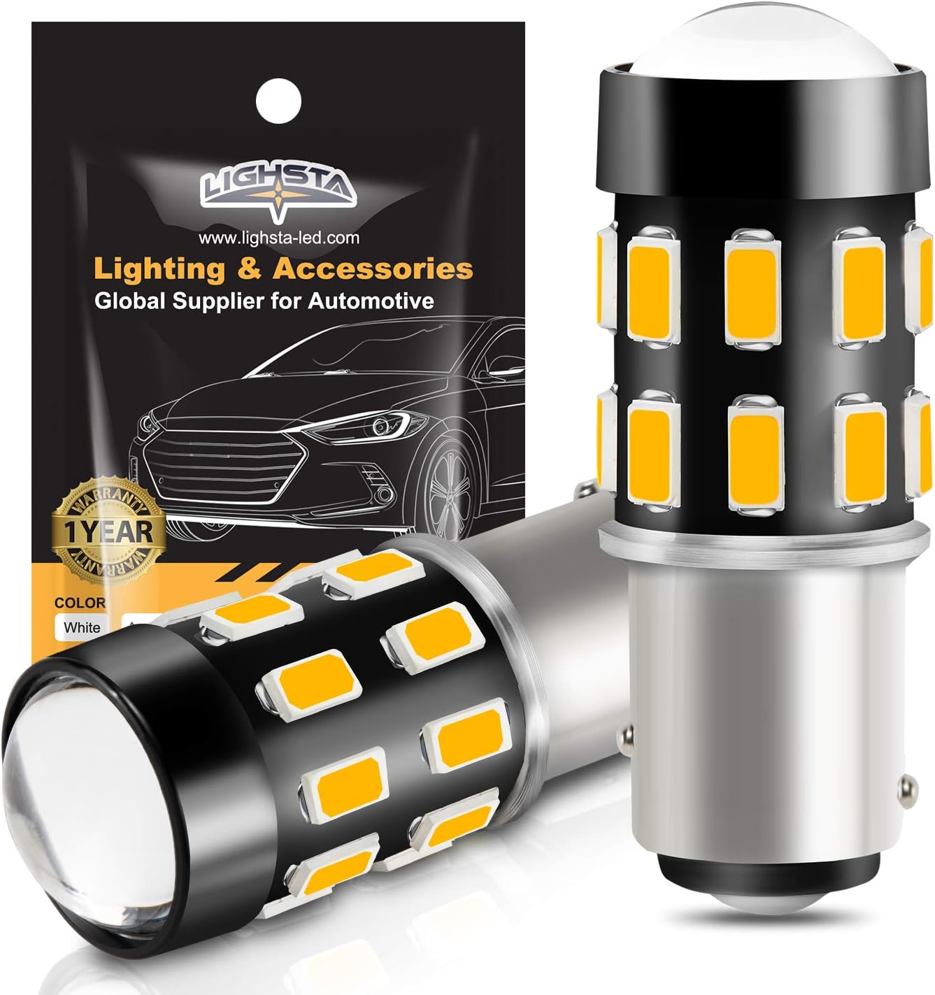 Amazon.com: LIGHSTA 1157 LED Bulbs, Super Bright 24-SMD 9-30V Non ...