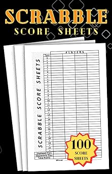 Scrabble Score Sheets | Small Scrabble Score Book for Score Keeping ...