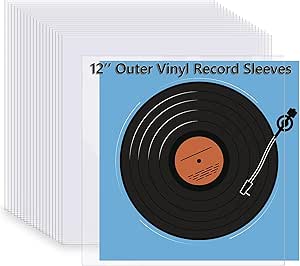Amazon.com : Vinyl Record Sleeves Outer, 25 Pack, 12.75" x 12.75" Clear ...