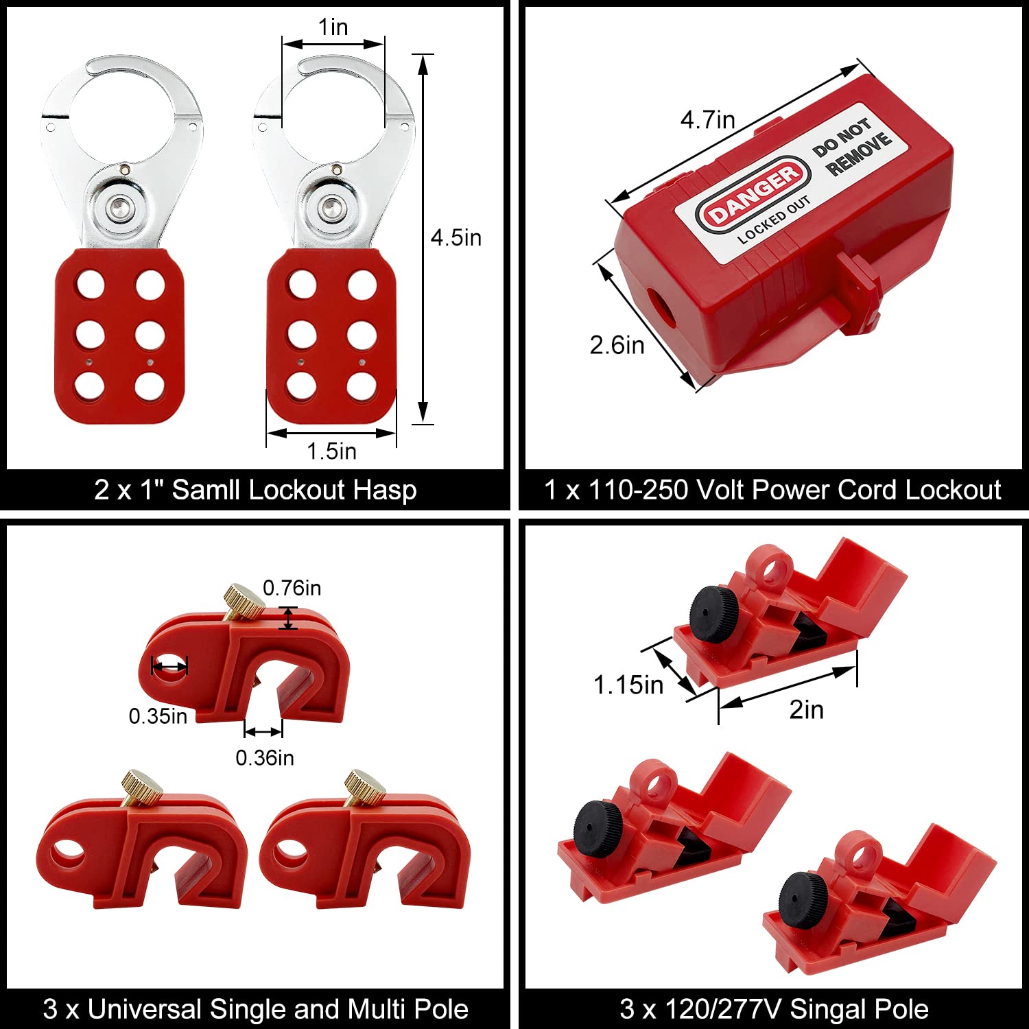 Snapklik.com : SAFBY Lockout Tagout Kit Electrical Loto - Clamp-On ...