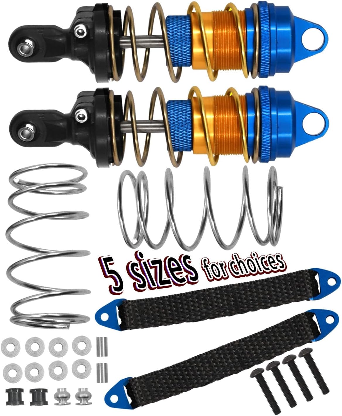 Amazon.com: hopsupRC Front/Rear RC Shocks Absorber Upgrades for 1/10 ...